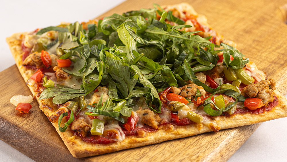 Turkey Sausage & Arugula Pizzetta - Mindful by Sodexo Recipes